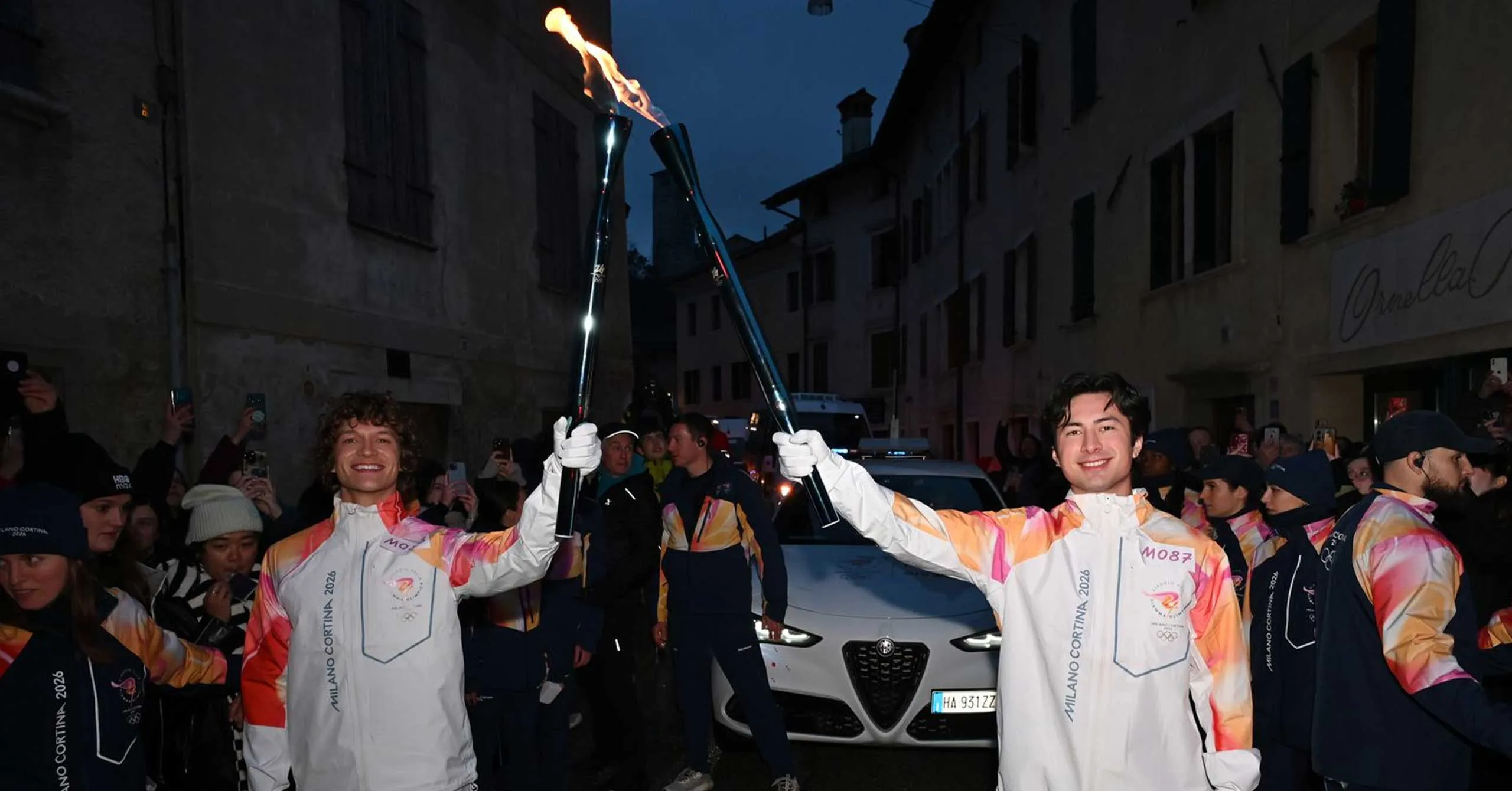 Hudson Williams and Connor Storrie Heated Up the Olympic Torch Relay