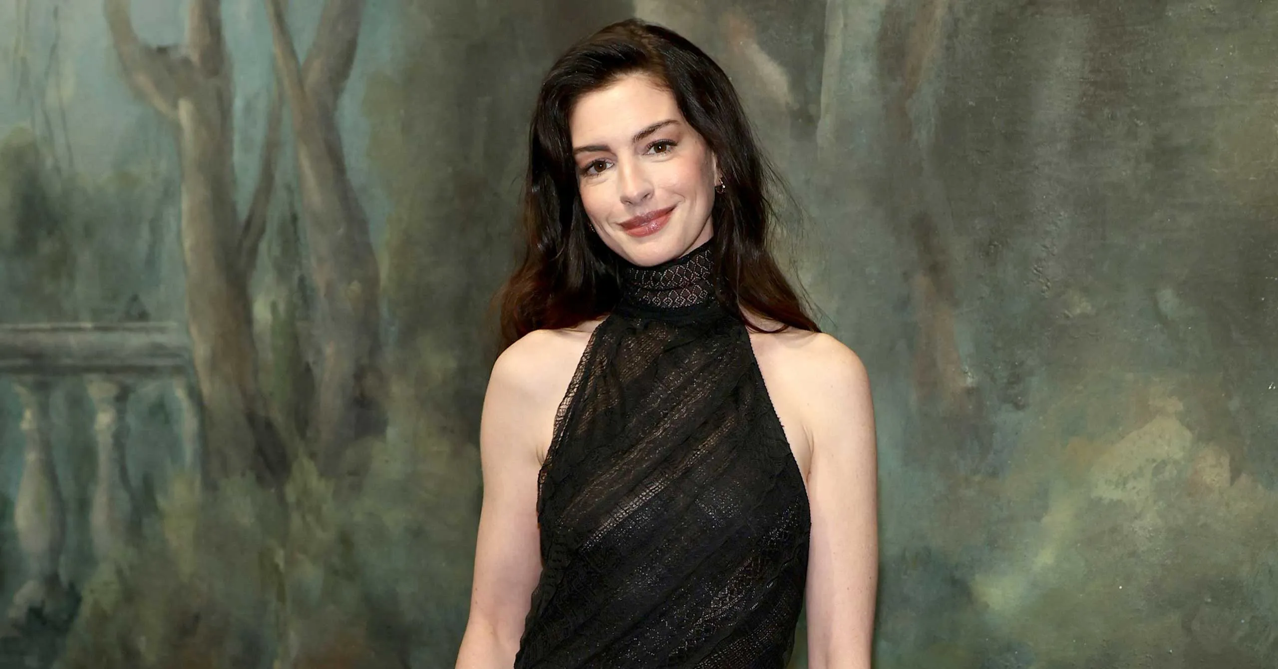Anne Hathaway Is Here for Sheer at Ralph Lauren