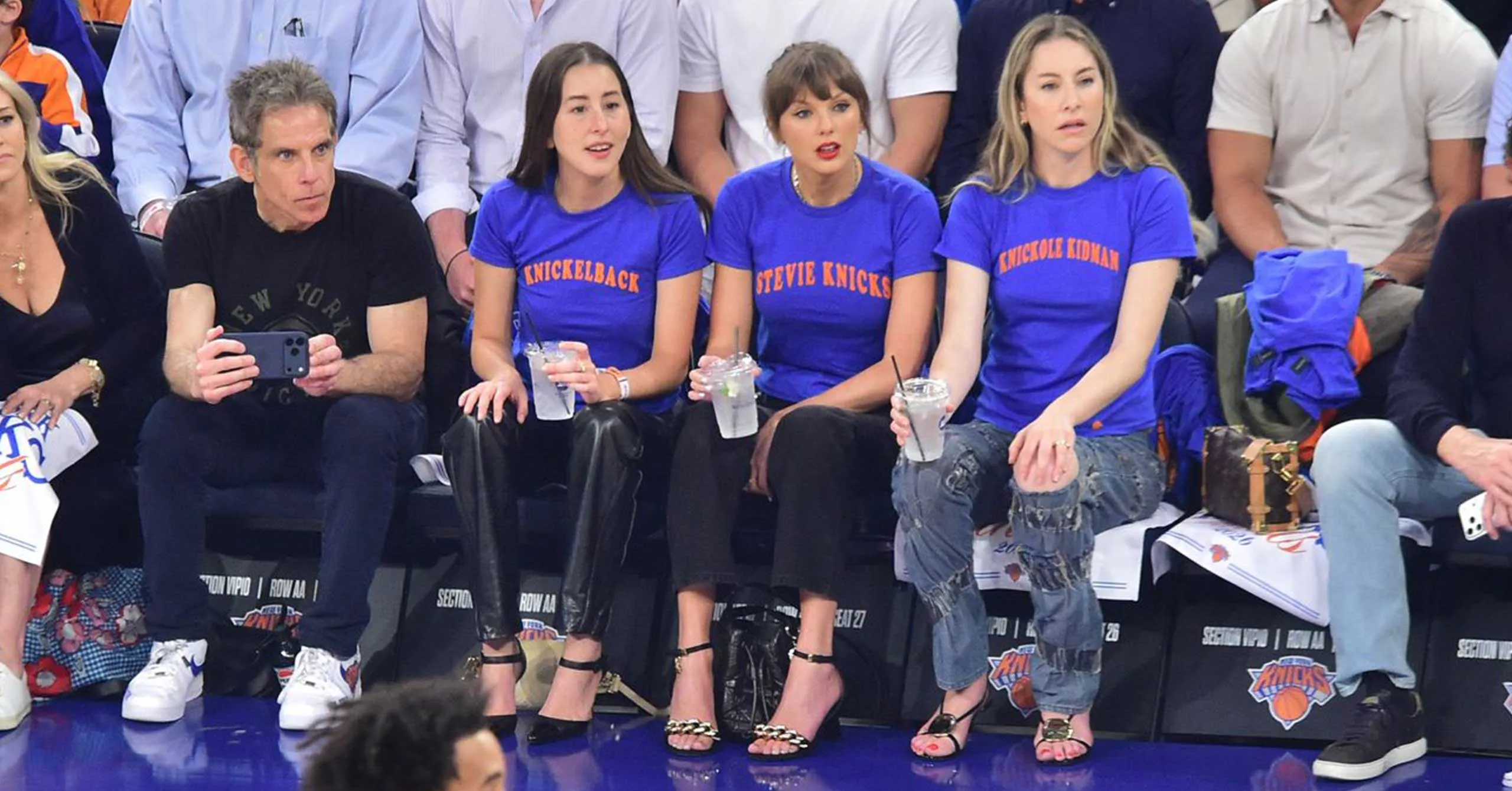 Taylor Swift and Haim Wore Custom Knicks T-Shirts to the NBA Finals